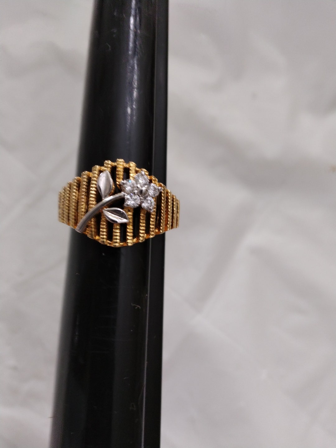 RSC Ring 8, Flower Ring, Rhinestone Ring - Etsy