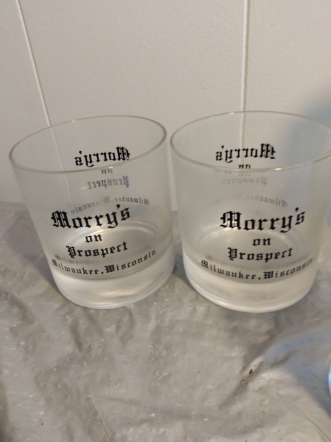 2 Vintage Morry's on Prospect Rock Glasses, Barware, Milwaukee WI ...