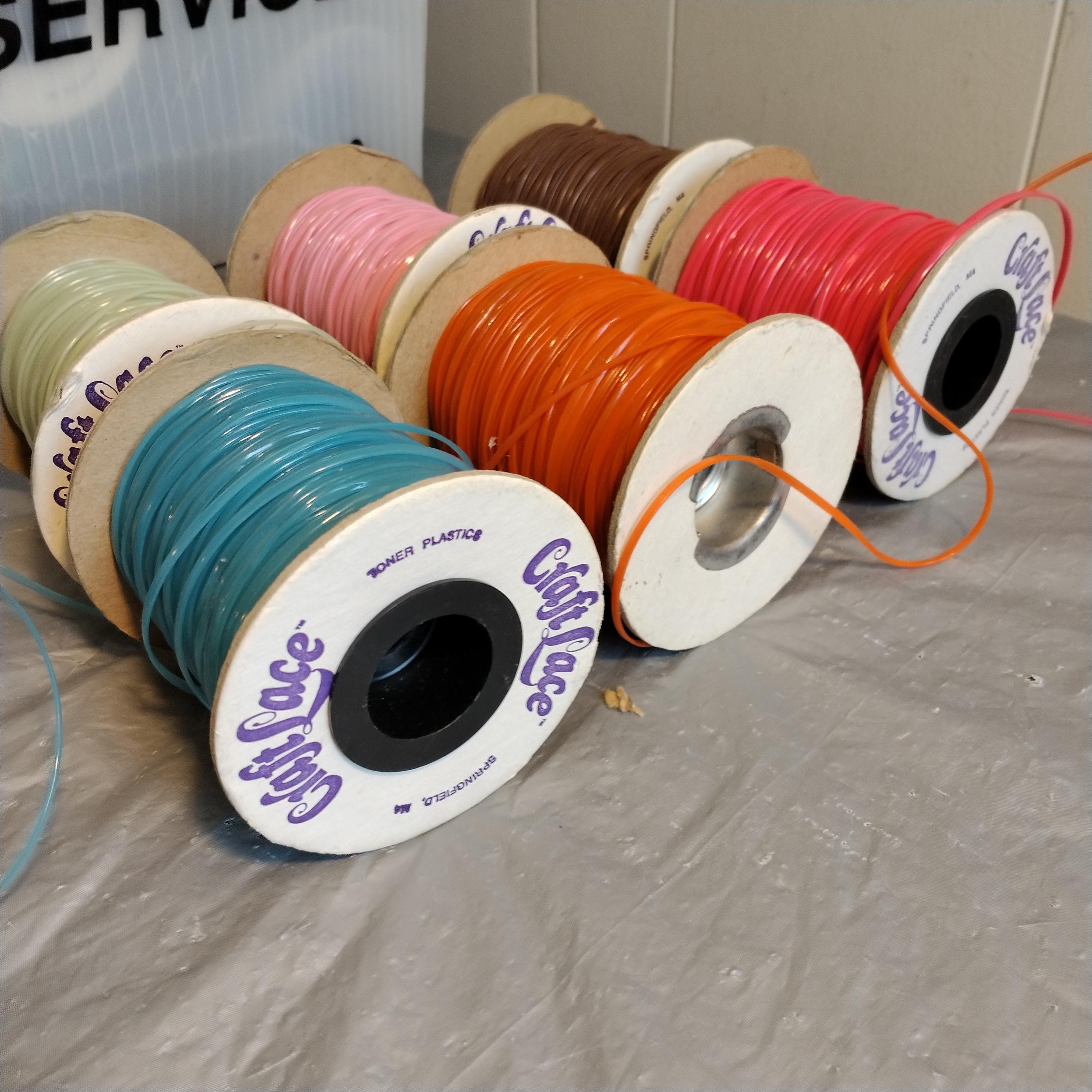 6 Partial Rolls Craft Lace Toner Plastics String, Craft Jewelry Plastic ...