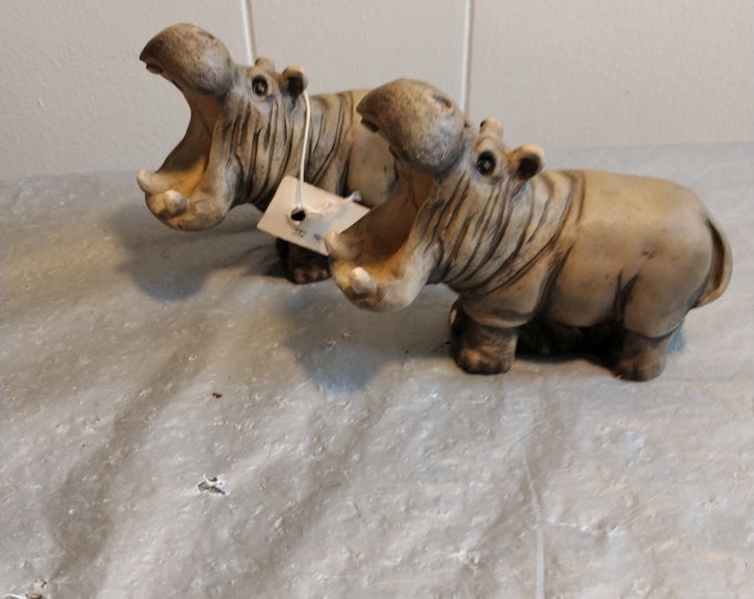 2 Vintage Art Collectibles 300 Series Hippo Figurine, Hippopotamus - Etsy