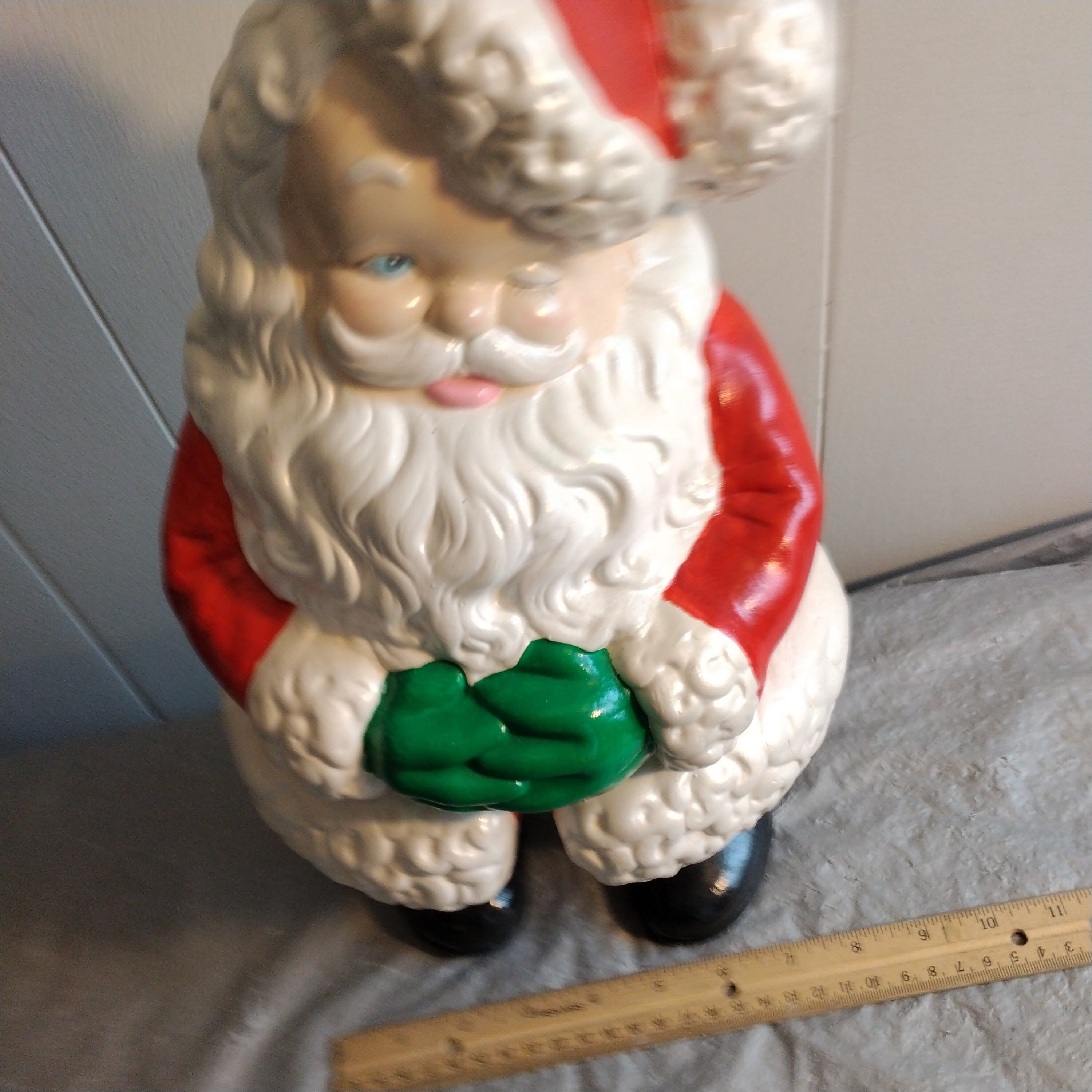 Vintage Atlantic Mold Winking Santa Statue Figure - Etsy