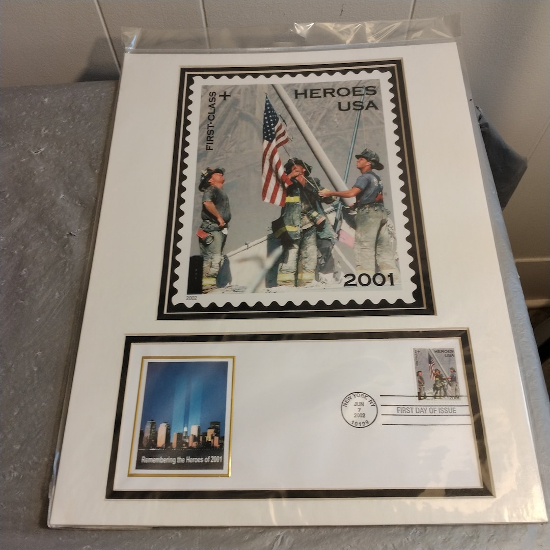 9-11 2001 Heroes Usa 2001 First Class Stamp With Photo First Day of ...