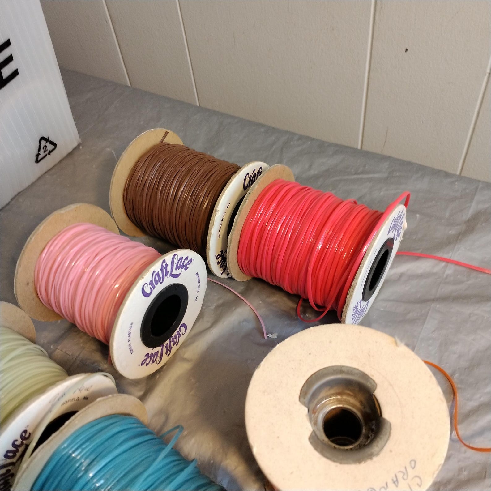 6 Partial Rolls Craft Lace Toner Plastics String, Craft Jewelry Plastic ...
