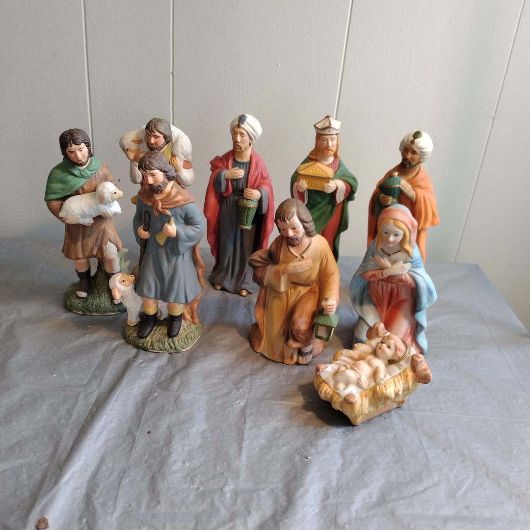 9pc Vintage Homco Nativity Set, Look & Read Description - Etsy