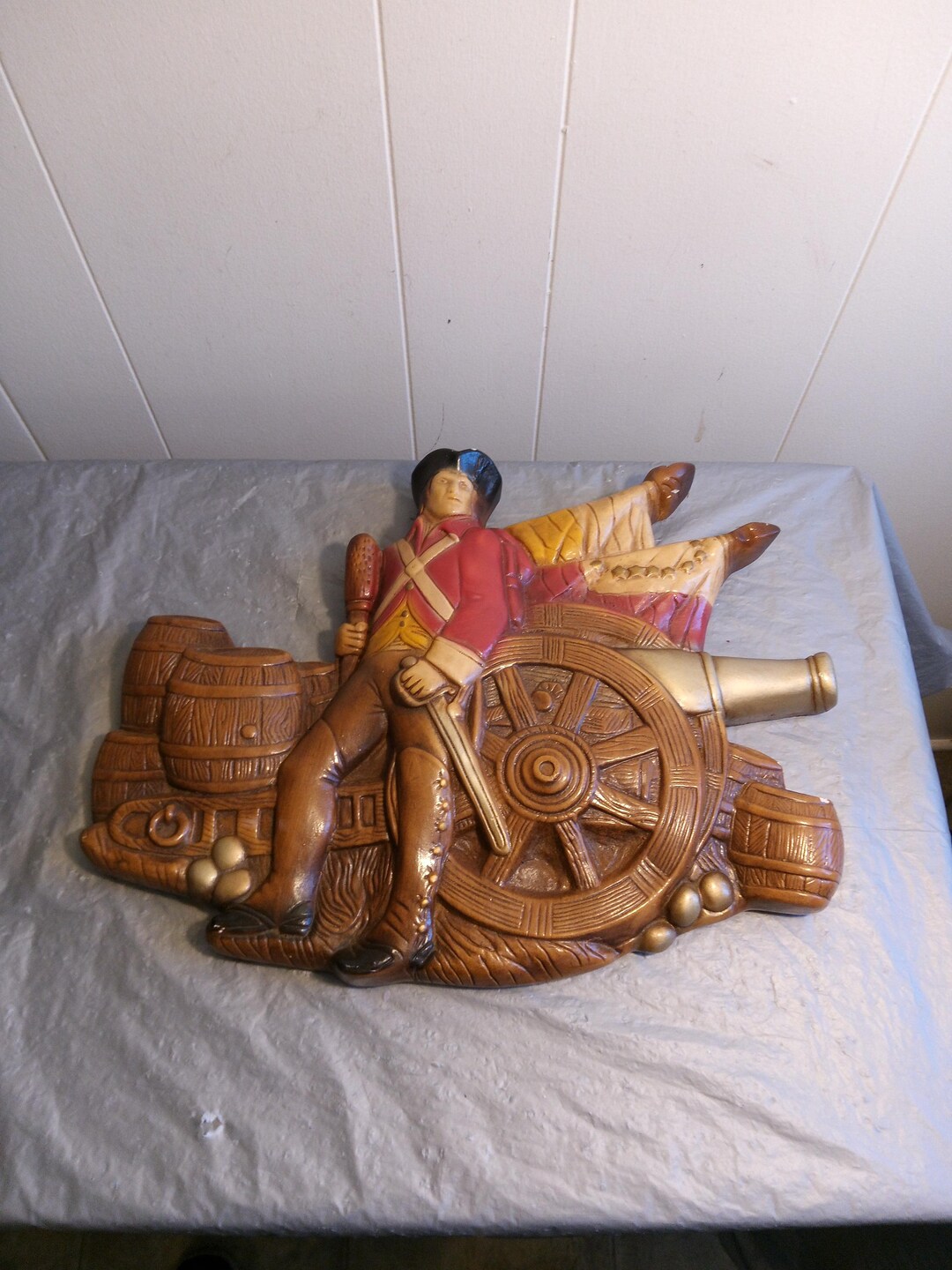 Vintage Revolutionary War Patriotic Plaster Wall Hanging, Read ...