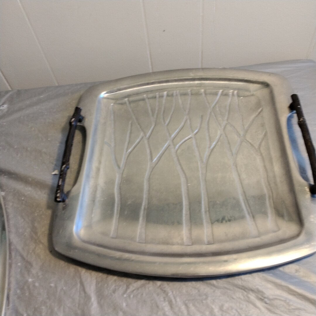 Vintage Lenox Metal Serving Tray With Handles, Lenox Tree Pattern - Etsy