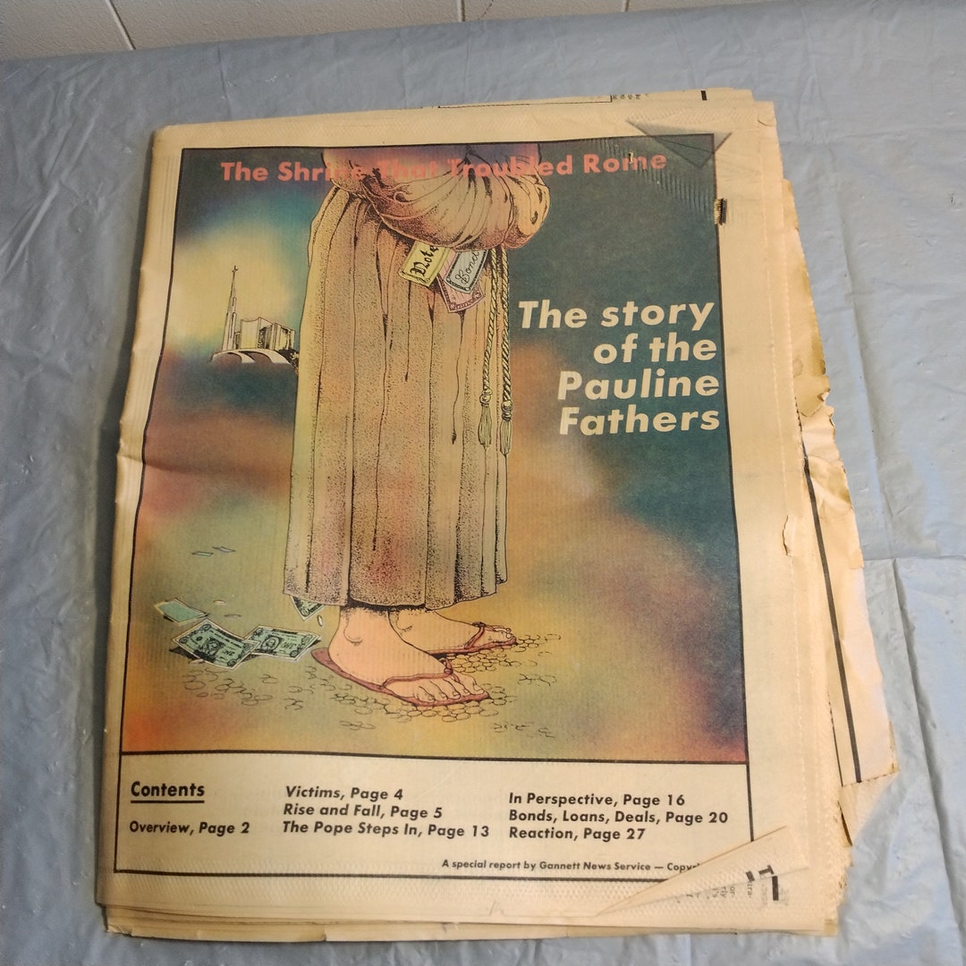 1979 Gannett News Service Newspaper the Story of the Pauline Brothers ...