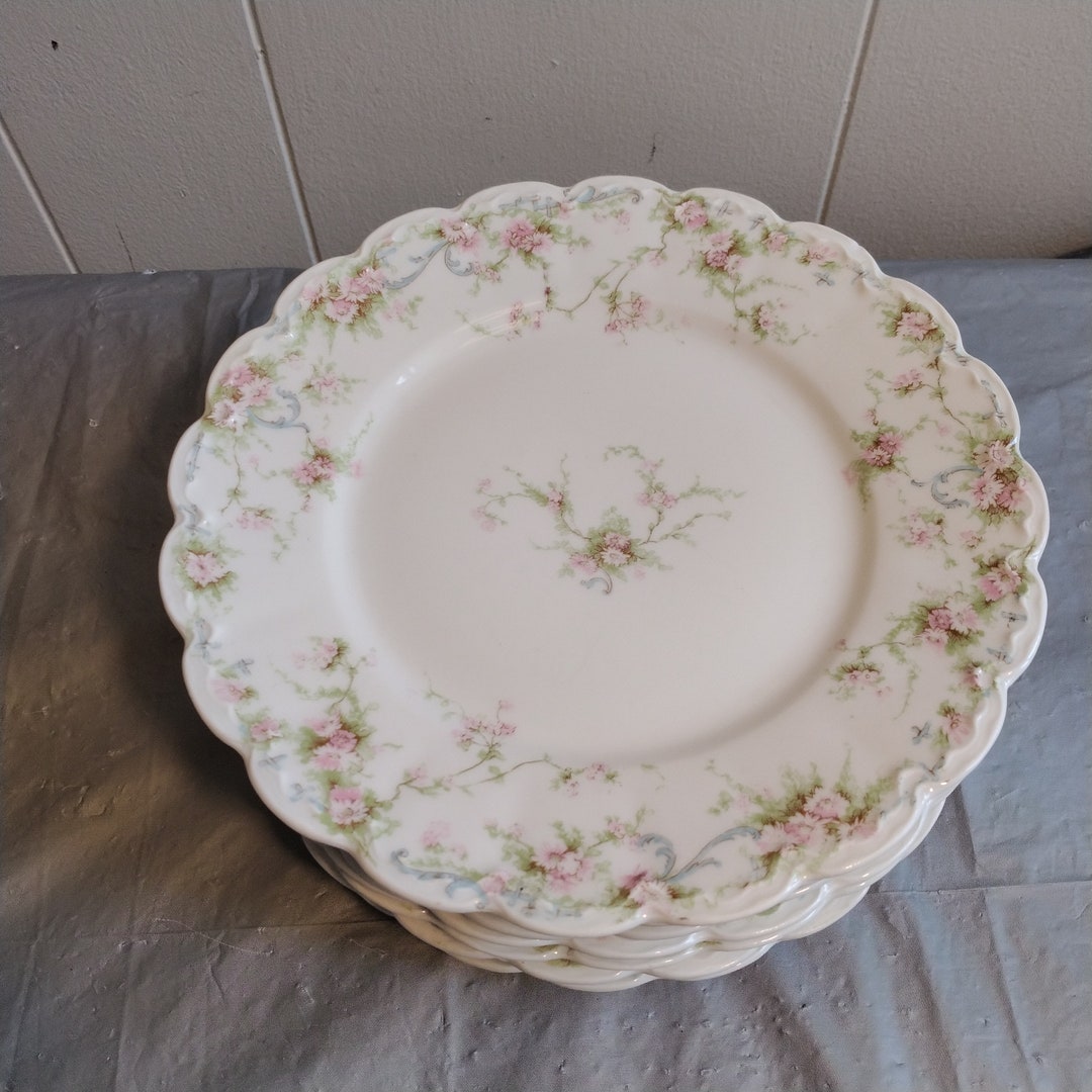 8 Vintage Theodore Haviland Limoges Covered Plates 7 3/8" Bread Side ...