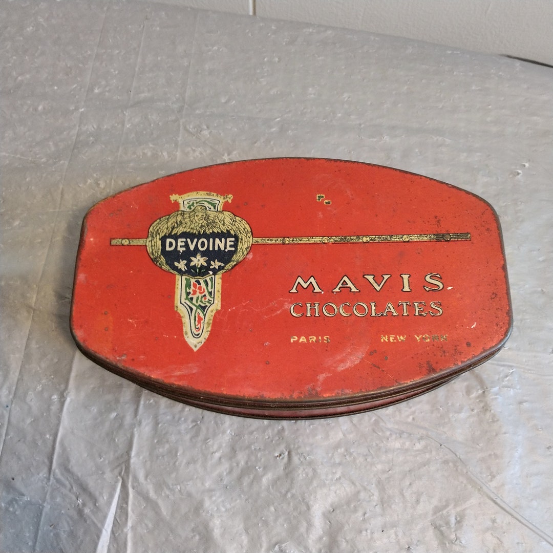 Vintage Devoine Mavis Chocolates Tin - Etsy