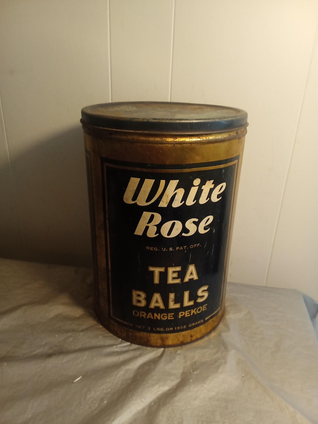 Vintage 3lb Seeman Brothers White Rose Tea Balls Tin, Read Description ...