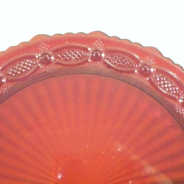 Ruby Glass Platter - Etsy