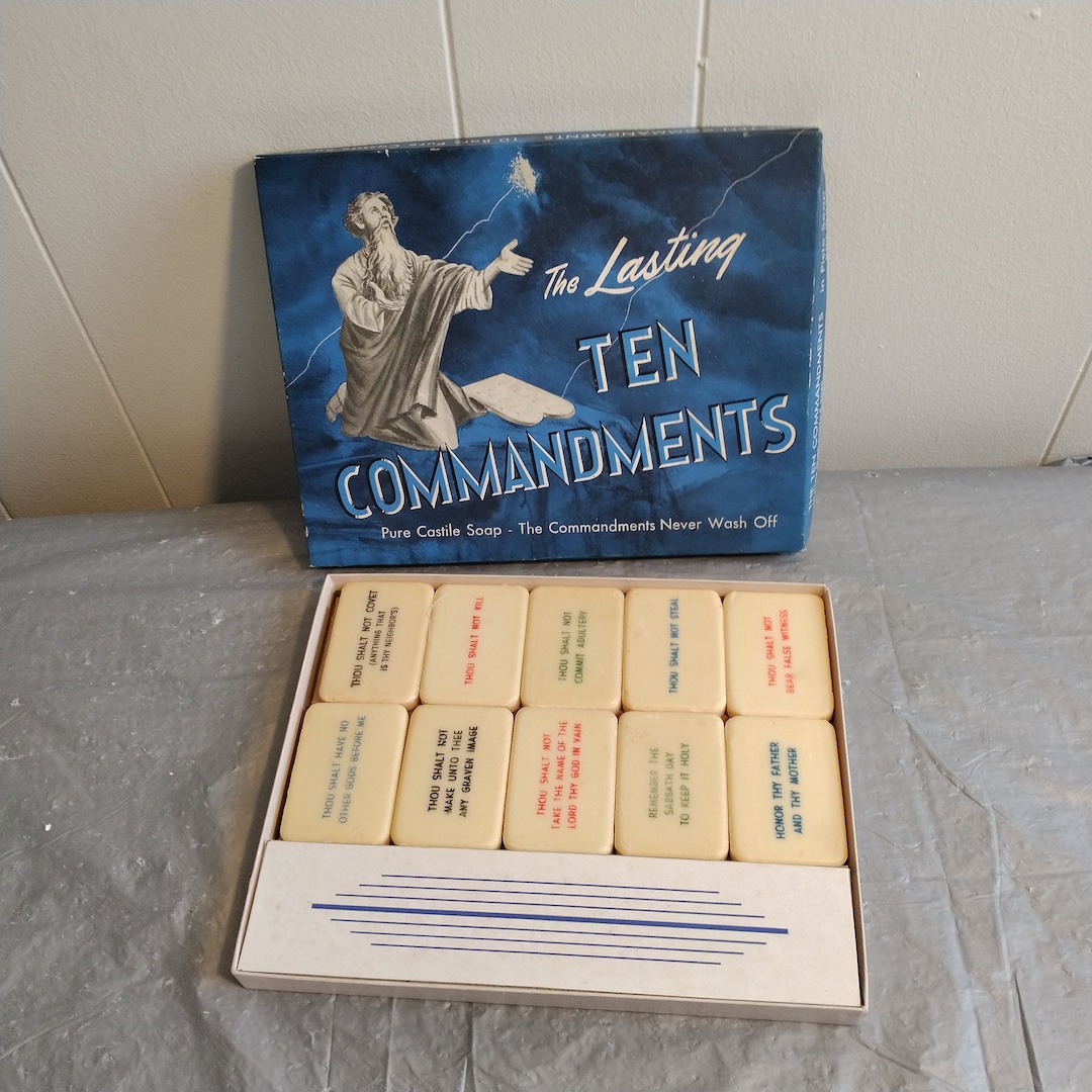10pc Vintage Ten Commandments Castile Soap, Religious Decor - Etsy
