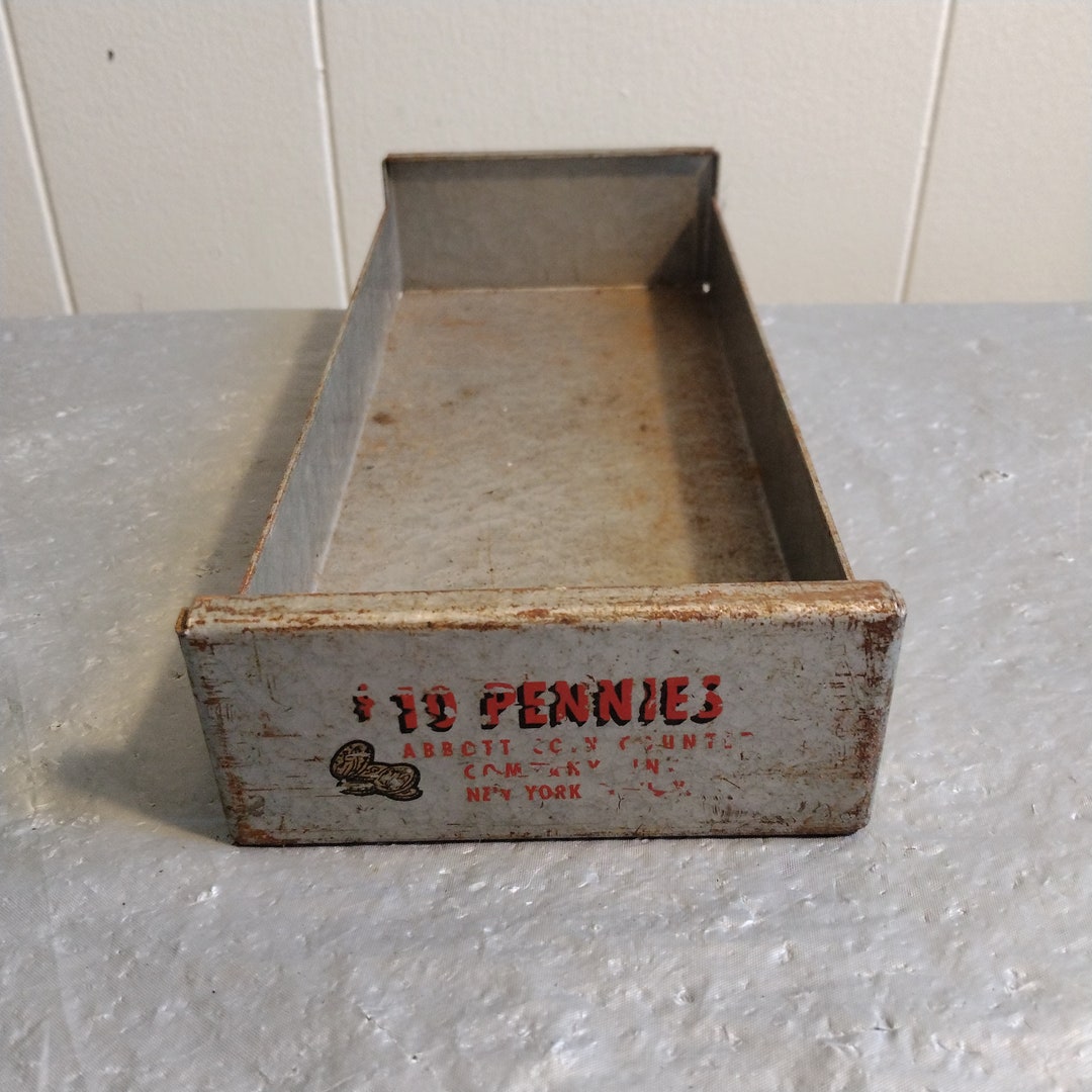 Antique Metal Penny Coin Counter Tray, Abbott Coin Counter Company Inc ...