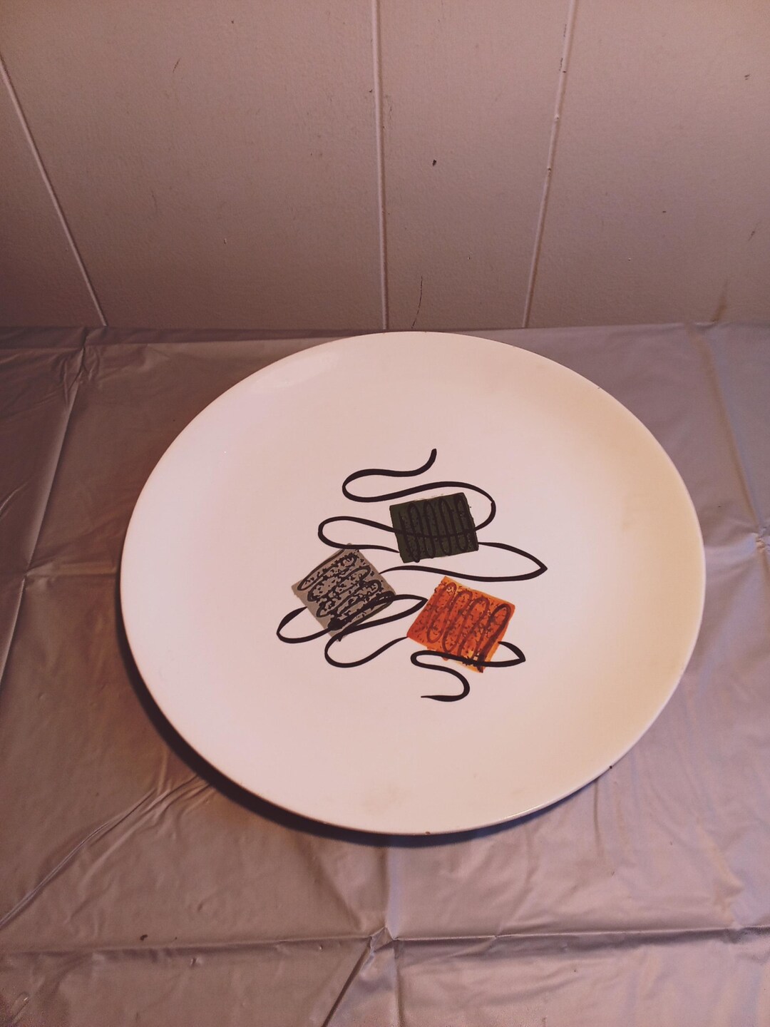 Vintage Blue Ridge Southern Potteries Square & Lines Dinner Plates - Etsy