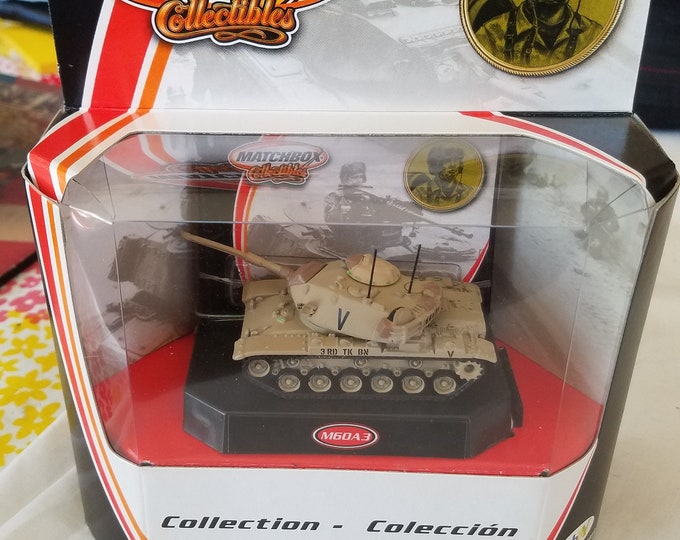 Matchbox Collectibles 50th Anniversary Tan 2001 Military M60A3 Tank New ...