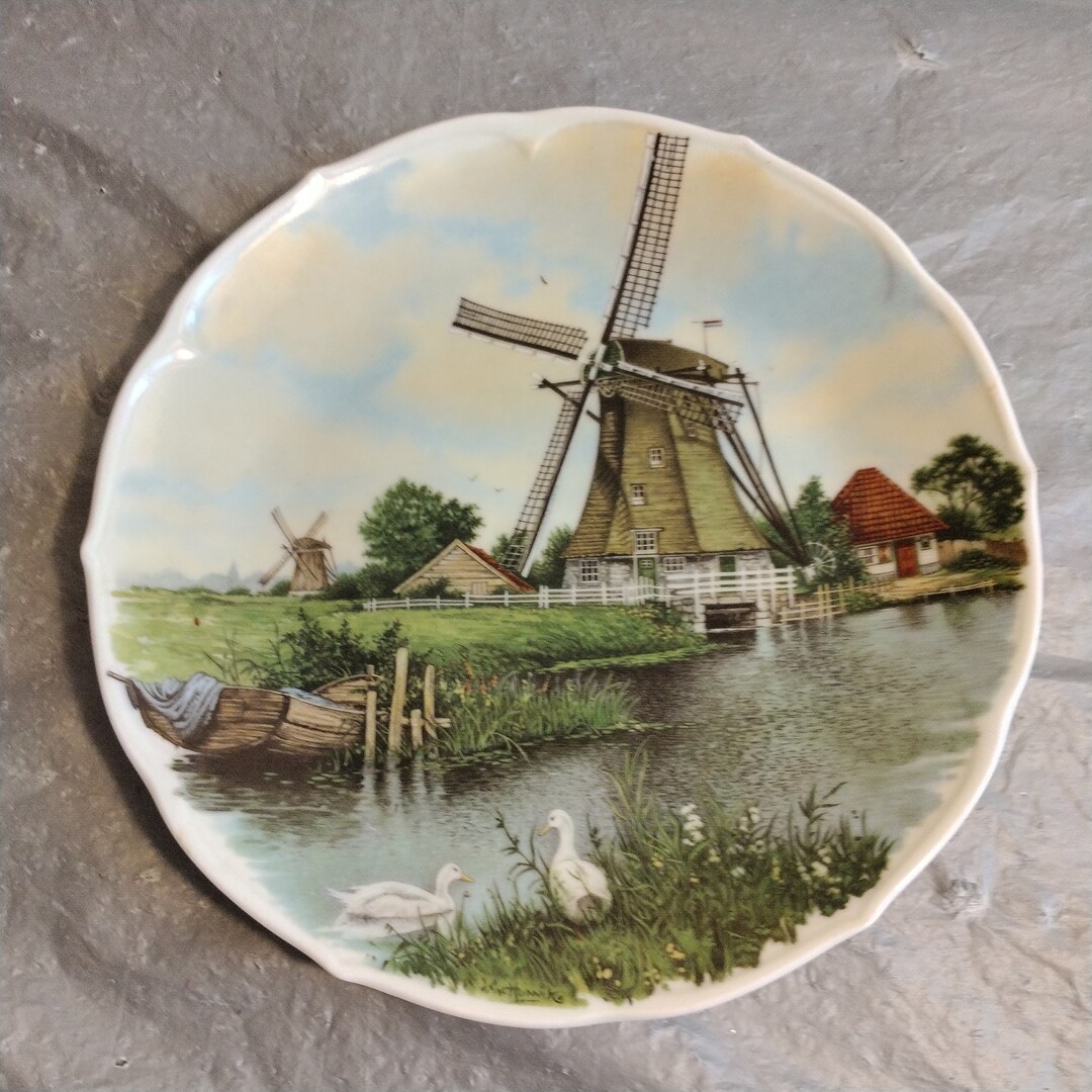 Vintage Royal Schwabap Windmill Plate, Decorative Plate - Etsy