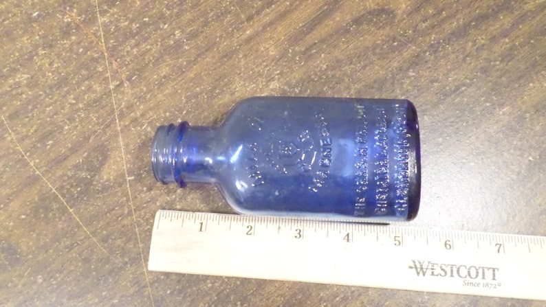 Vintage Cobalt Blue Milk of Magnesia Medicine Bottle - Etsy