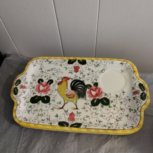 Rooster and Roses - Etsy