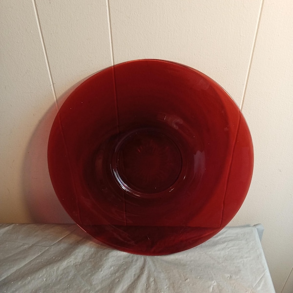 Ruby Glass Platter - Etsy