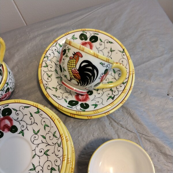 Rooster and Roses - Etsy