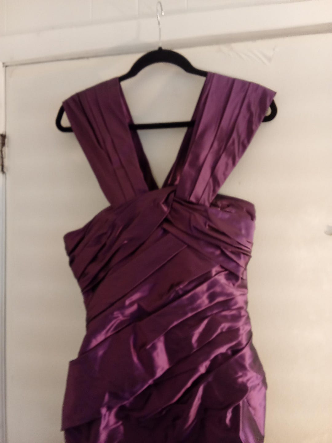 Plum Colored Formal Dress, Prom Bridesmaid Dress, Removable Straps 10 ...