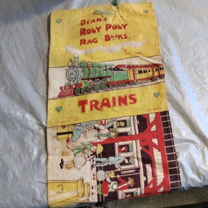 Antique Rag Book, Dean's Rag Book Trains, UK British Manufactured - Etsy