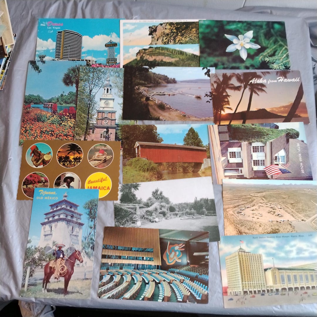 45 Assorted Vintage Postcards 1960s - 1980s - Etsy
