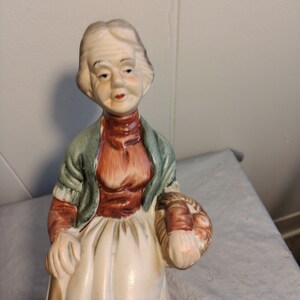 12 1/4" Vintage Old Lady Statue Figurine - Etsy