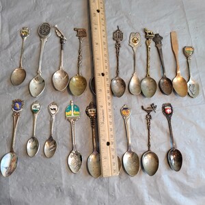 Vintage Souvenir Spoon Collection and Spoon Display, Look & Read ...