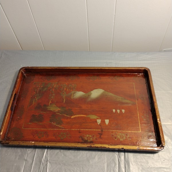 Hand Painted Wood Tray - Etsy