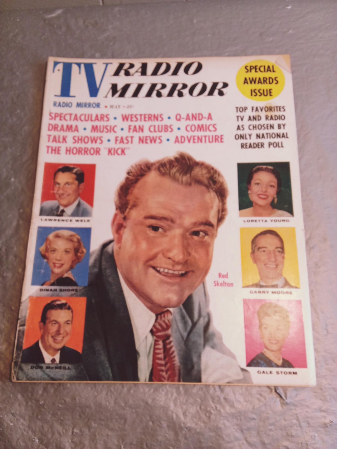 May 1959 TV Radio Mirror Magazine, Red Skelton Cover, Firing Atlas at ...