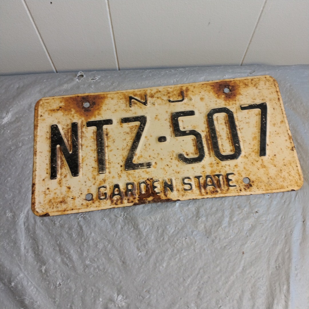 Vintage New Jersey NJ License Plate - Etsy