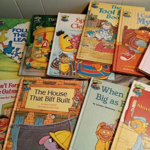 Set 12 Sesame Street Hard Cover Children's Books, Muppets Story Books ...