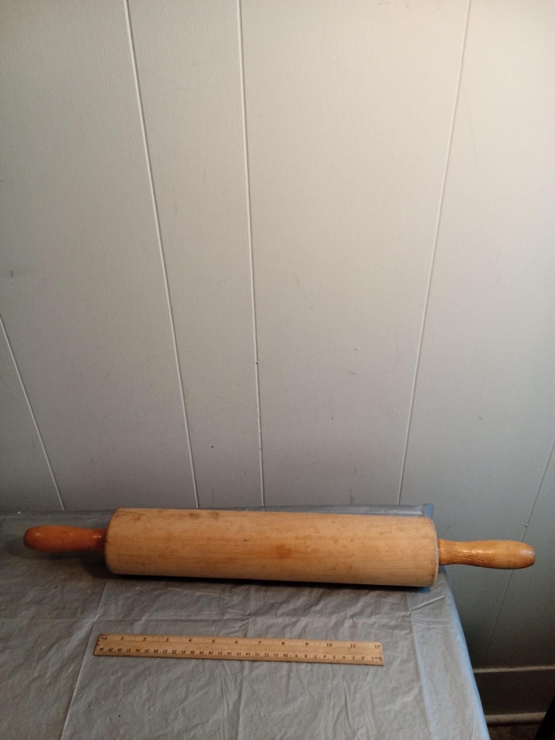 24" Vintage Intedge Wood Rolling Pin, Oversized Rolling Pin - Etsy