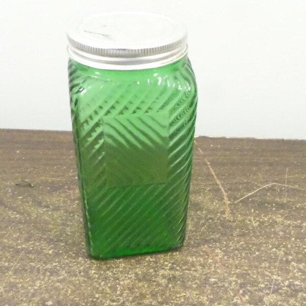 Ribbed Glass Jar - Etsy