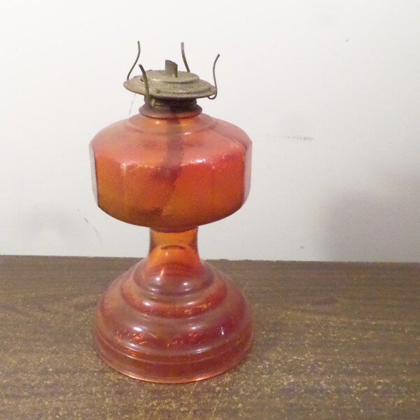 Red Glass Kerosene Lamp - Etsy
