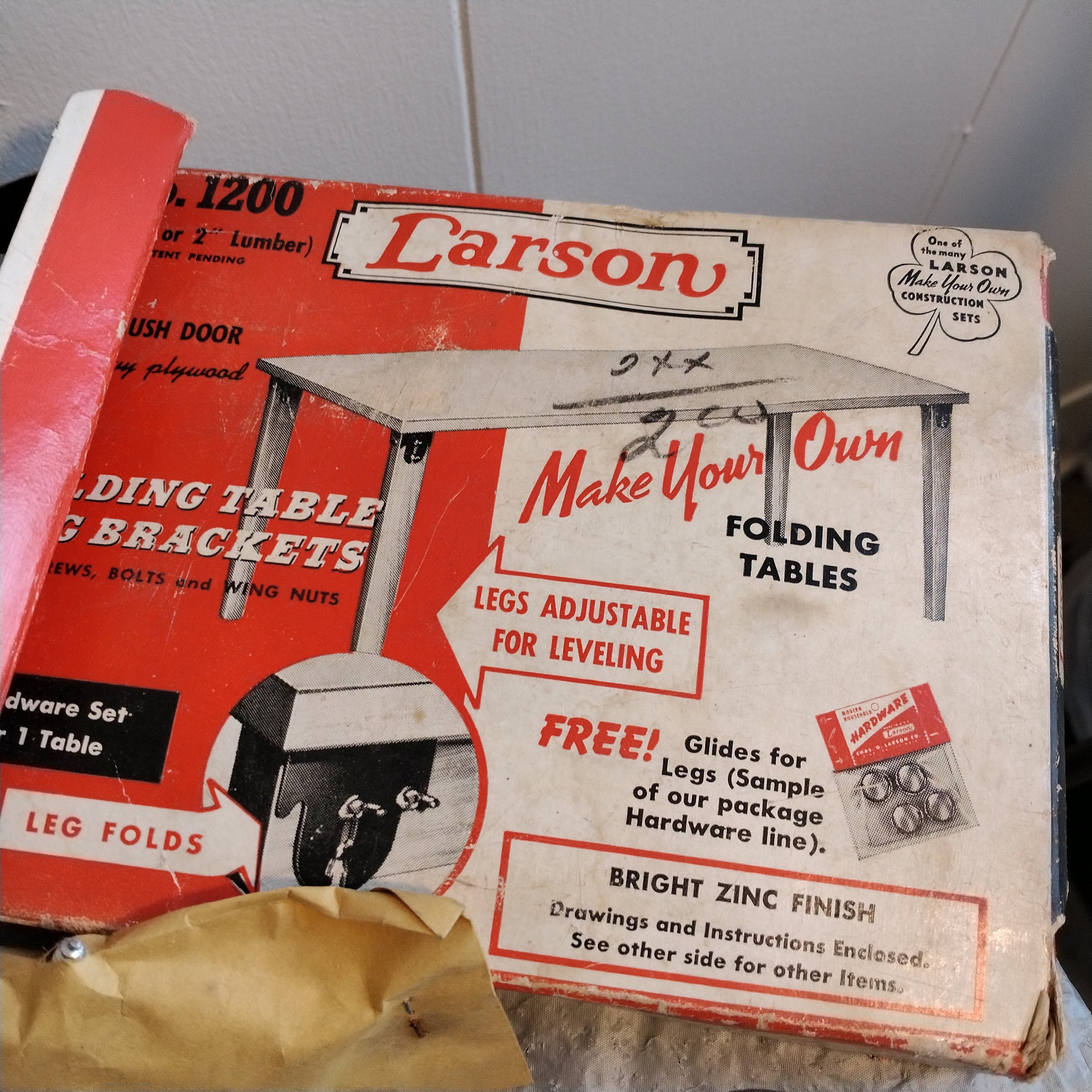 Vintage Larson No 1200 Folding Table Leg Brackets in Box - Etsy