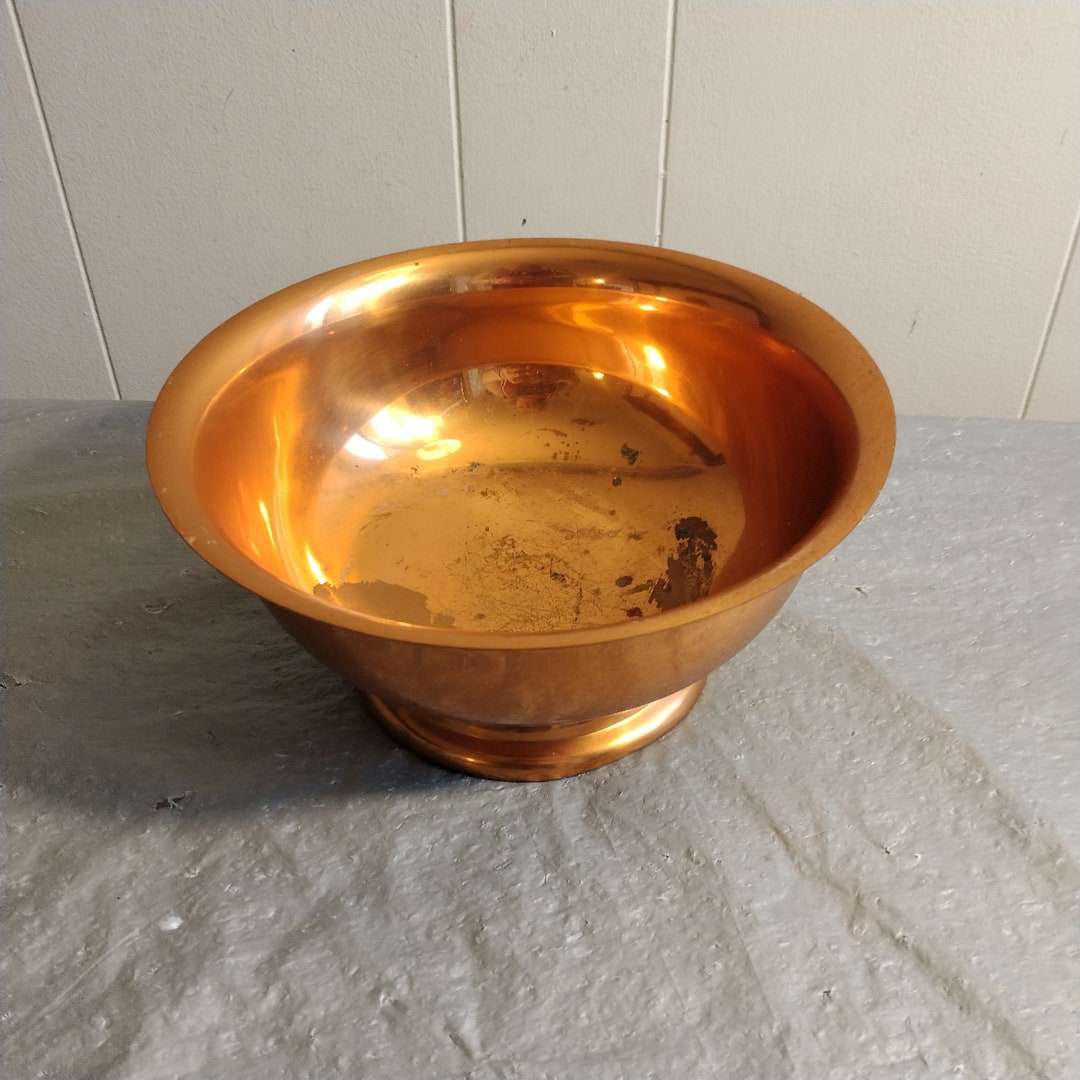 Vintage Coppercraft Guild Footed Bowl - Etsy
