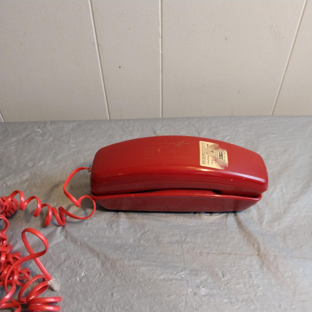 Vintage Red Landline Unisonic Push Button Phone, Read Description - Etsy