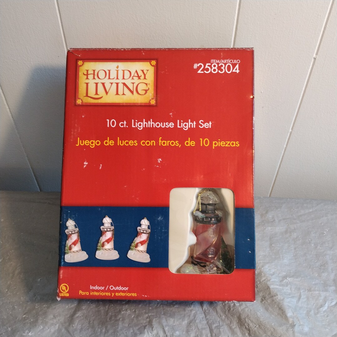 Holiday Living Lighthouse Light Strand Set, Patio Lights, Lighthouse Beach Nautical Decor - Etsy