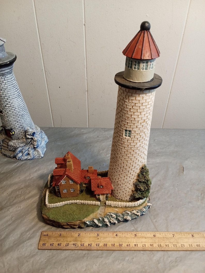 2 Large Lighthouse Figures, One Ceramic Light up Lighthouse - Etsy
