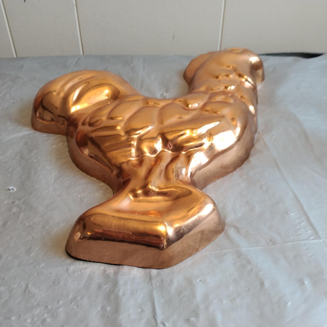 Vintage 11" Copper Rooster Mold, Look and Read Description - Etsy