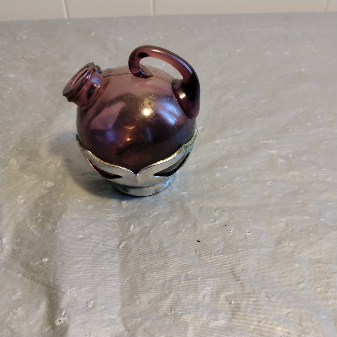 Vintage Farber Bros Amethyst Glass Cruet Jar Salt/pepper - Etsy