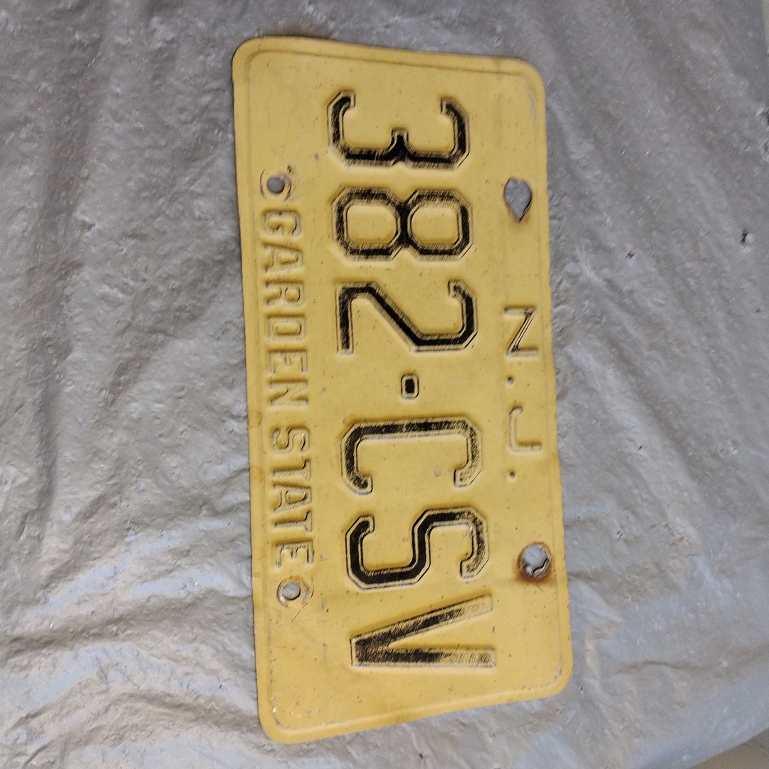 Vintage New Jersey NJ License Plate - Etsy