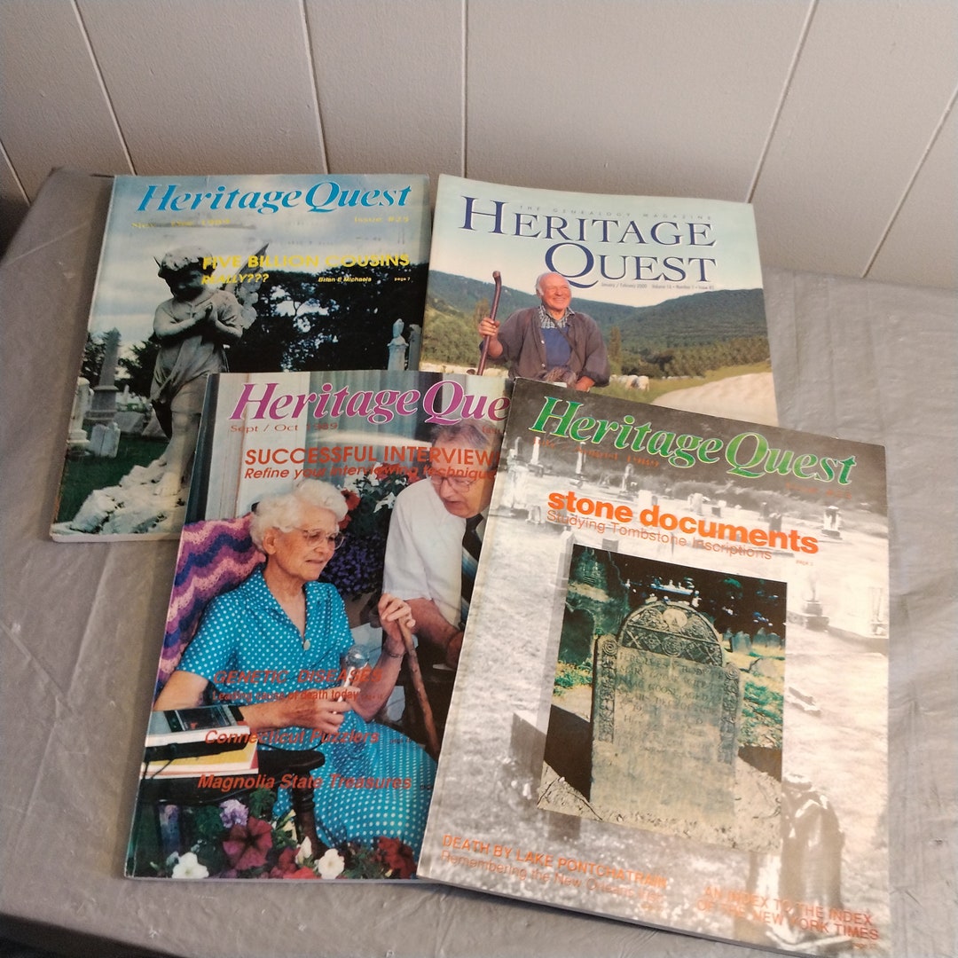 4 1989 Heritage Quest Magazines, Genealogy Magazines - Etsy