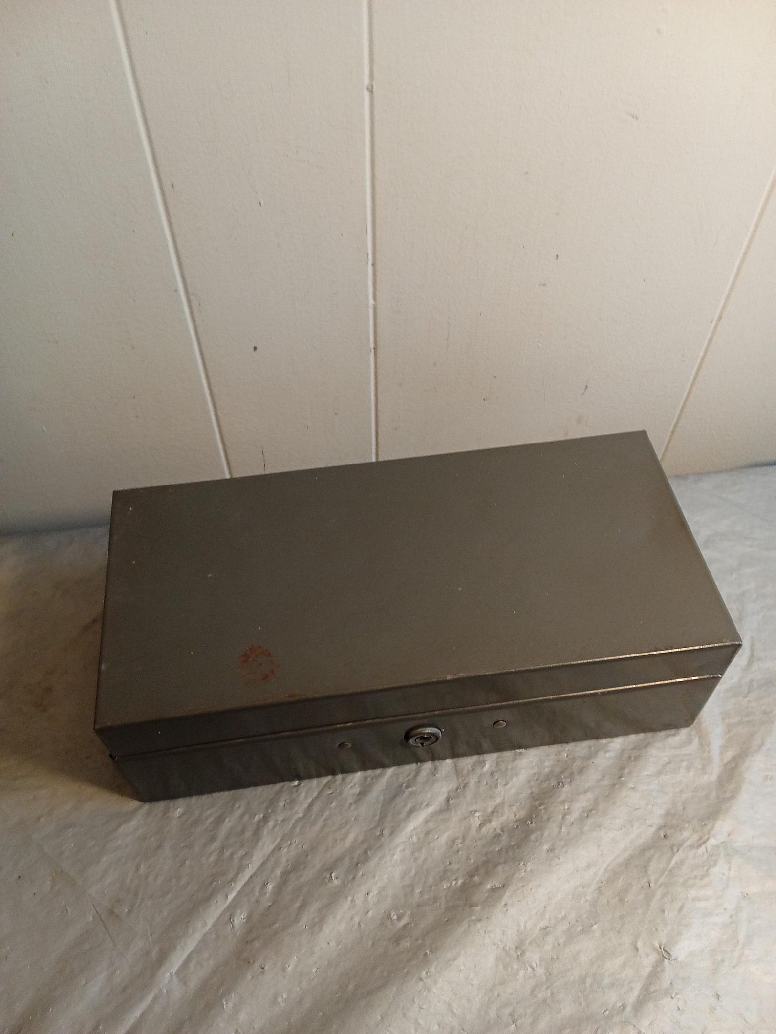 9 7/8 X 4 5/8 X 3 1/4"d Vintage Asco Steelmaster Bond Box With Key ...