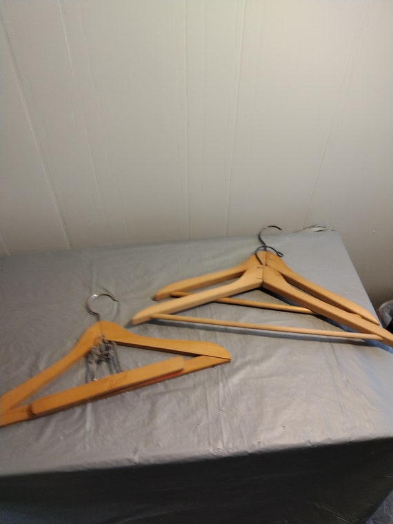Vintage wooden suit hangers - Gem Vintage wooden suit hangers - Gem