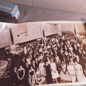 12x20" 1954 Orange High School Class Picture, Black & White Photograph ...