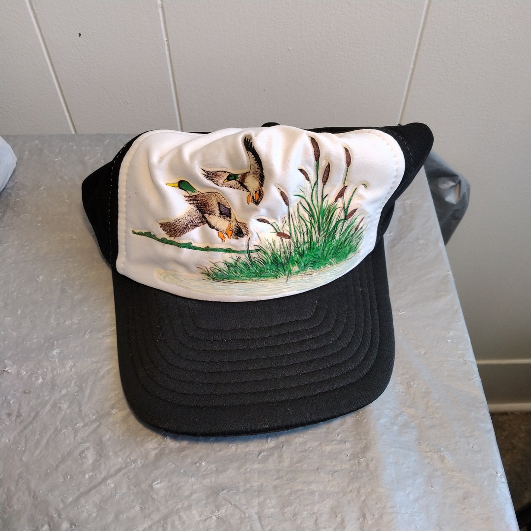 Vintage Designer Award Headware Trucker Cap, Mallard Duck Baseball Cap ...