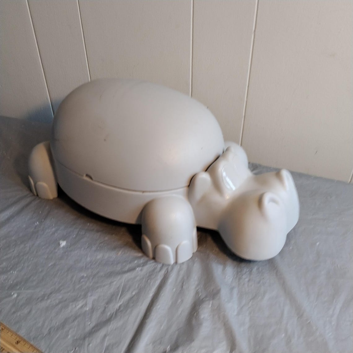 Vintage Stamp Hard Plastic Hippo Storage Chest Made Italy, Hippo Potty ...
